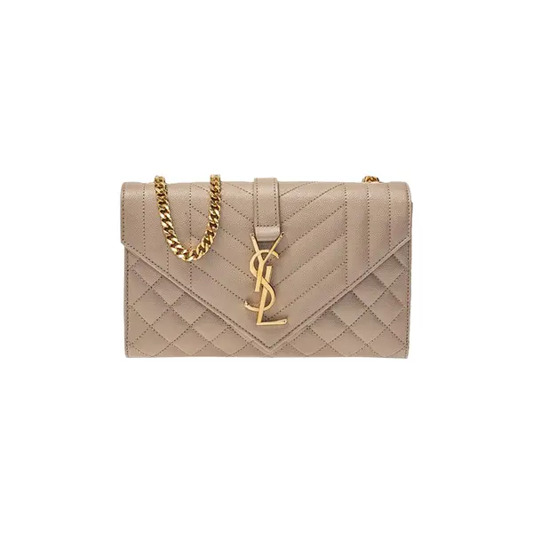 Saint Laurent Envelope Small Chain Bag - Tan