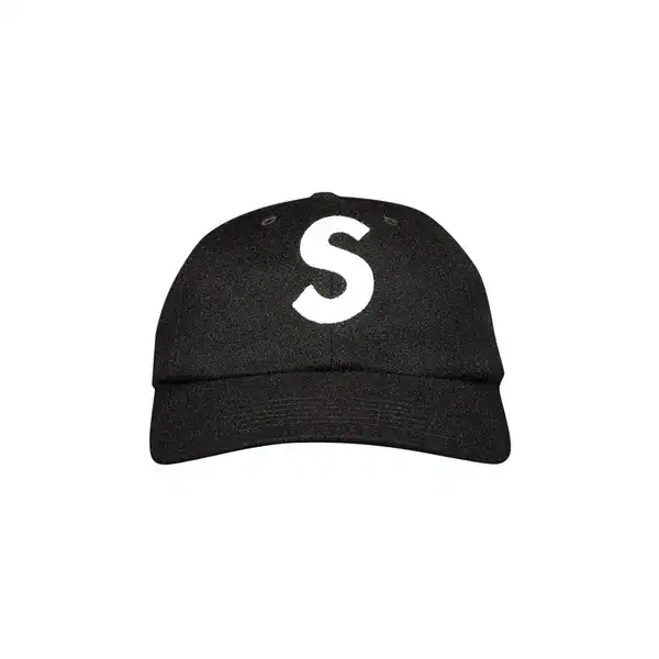 Supreme Wool S Logo 6-Panel Cap - Black | Editorialist