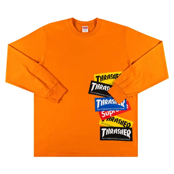 Supreme X Thrasher Multi Logo Long-sleeve Tee