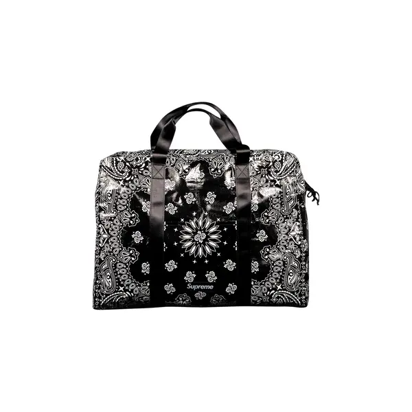 Supreme Bandana Tarp Large Duffle Bag - Black