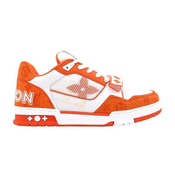 LOUIS VUITTON Trainer Low Velcro Strap Sneaker - Orange