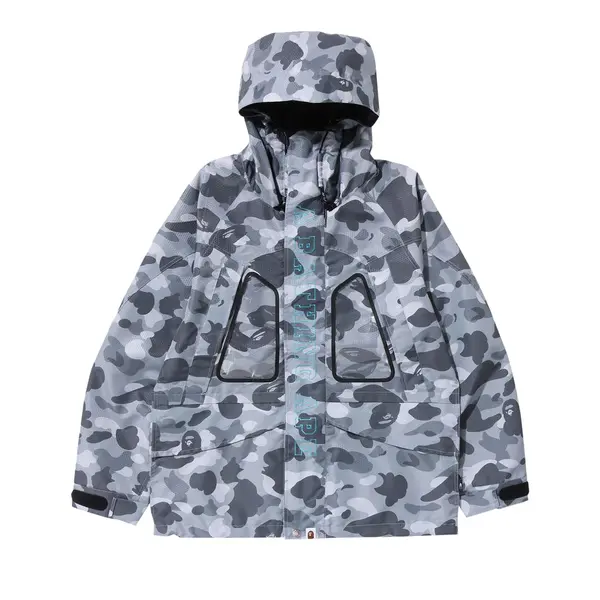 BAPE Honeycomb Camo Snowboard Jacket - Grey
