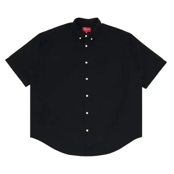 Supreme Loose Fit Oxford Shirt - Black | Editorialist
