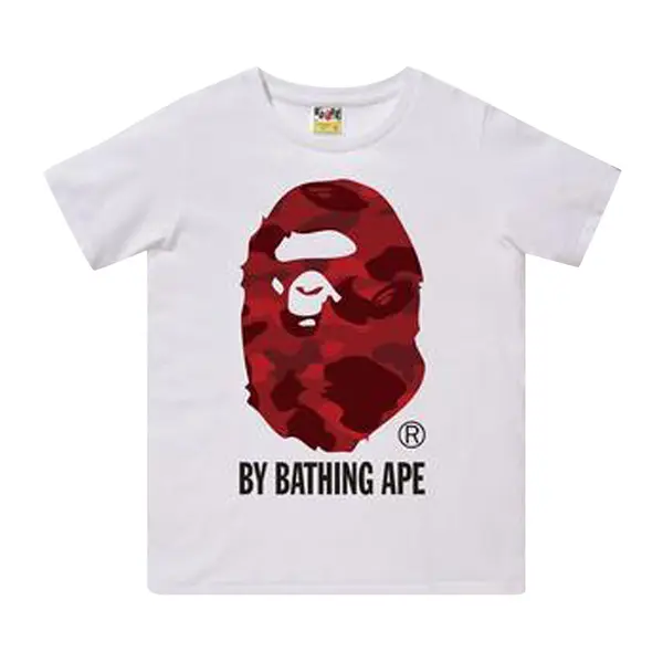 BAPE Color Camo Bathing Ape Tee /red - White