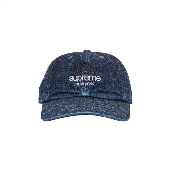 Supreme Classic Logo Denim 6-Panel Cap - Blue | Editorialist