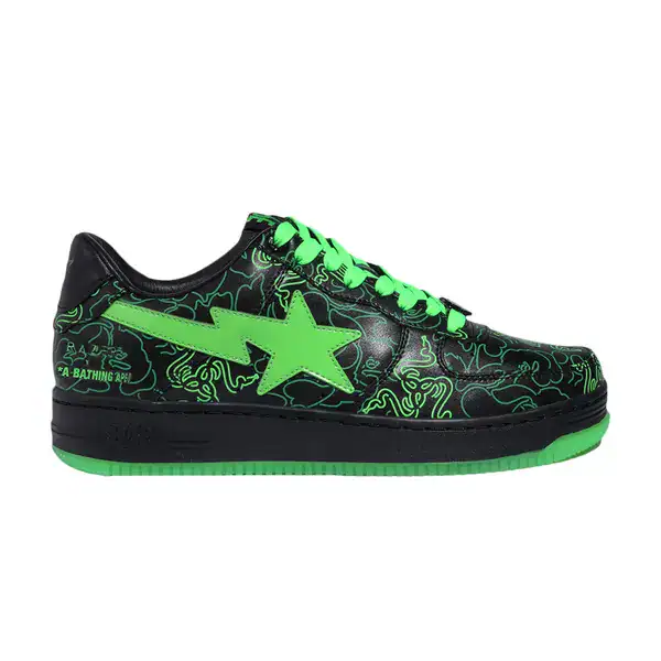 BAPE Razer X Wmns Sta Low M2 'neon Camo - Green | Editorialist