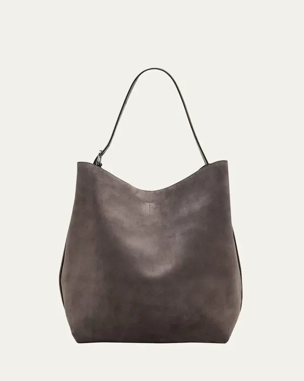 TOTÊME Suede Tote Bag - Granite