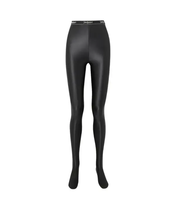 Saint Laurent Glossed Stretch Leggings