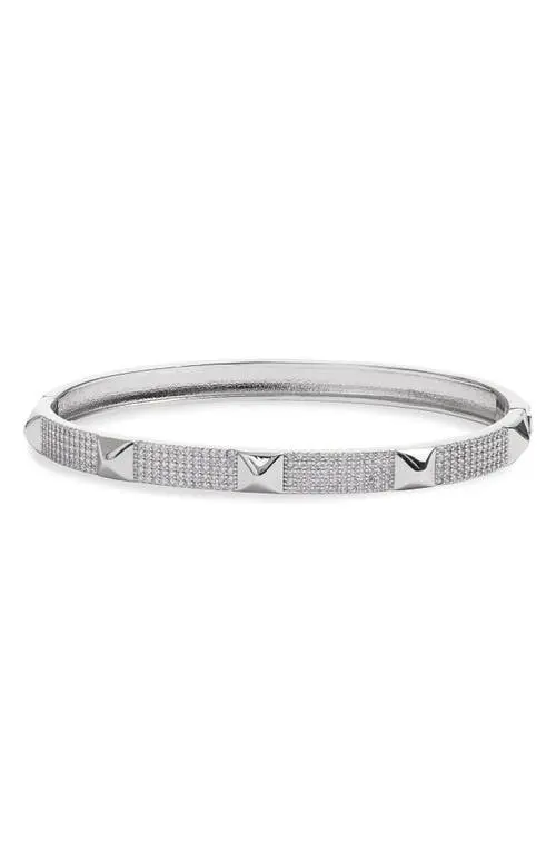 SHYMI Studded Pavé Bangle - Silver