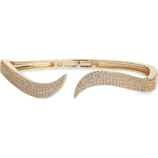 SHYMI Pavé Curl Cuff Bracelet - Gold