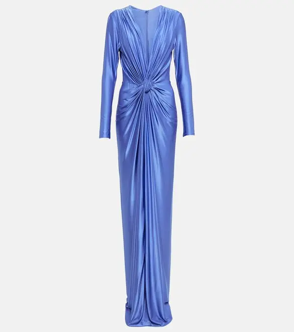 Costarellos Swanson Satin Gown - Blue