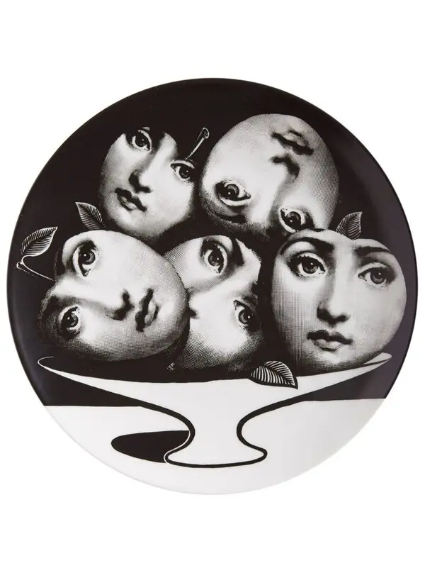 FORNASETTI Tema E Variazioni N.104 Wall Plate - Black