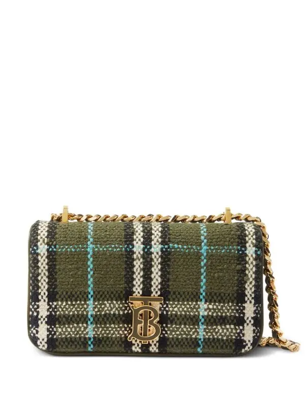 Burberry Mini Lola Checked Crossbody Bag