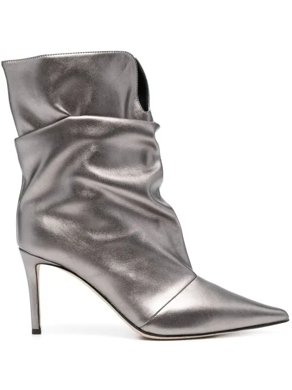 GIUSEPPE ZANOTTI Yunah 90mm Slouchy Boots - Silver