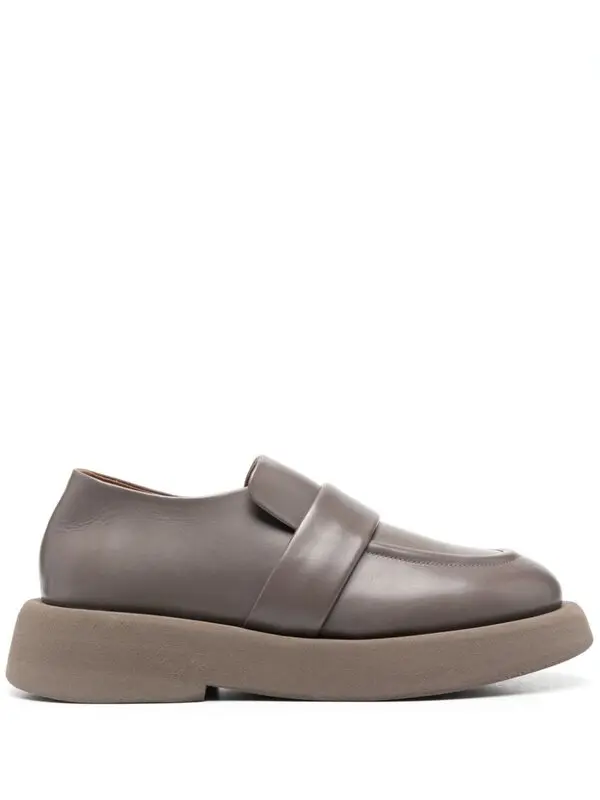 Marsèll Slip-on Leather Loafers - Grey
