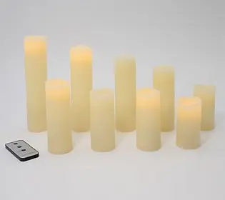 HOME REFLECTIONS Set Of 9 Assorted Mini Pillar Candles