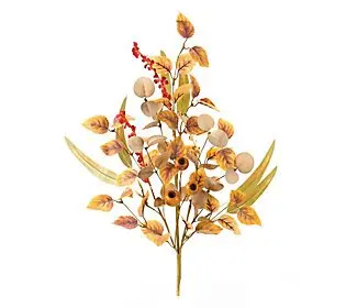 MELROSE Mixed Fall Foliage Pod Spray