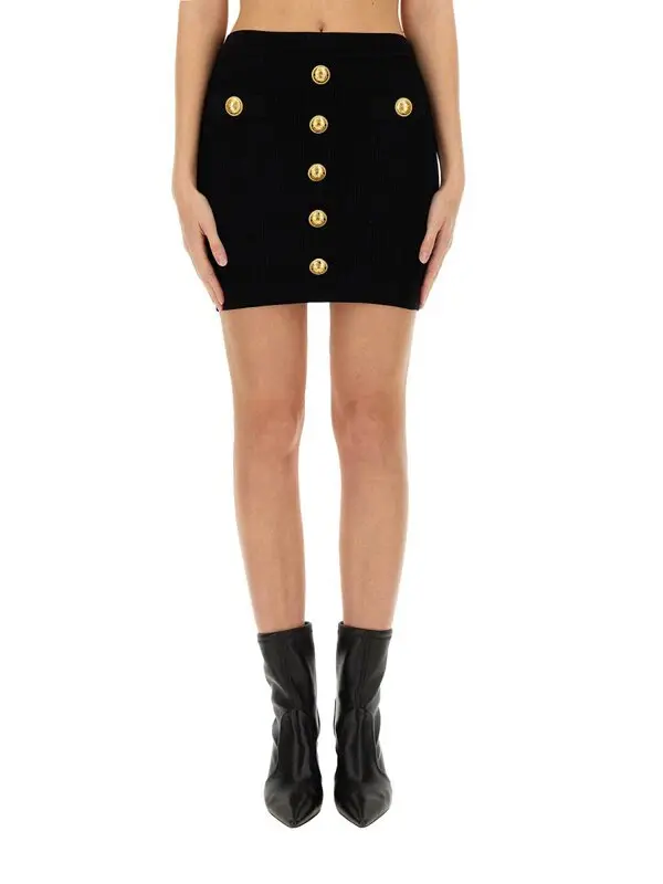 Balmain Mini Skirt - Black