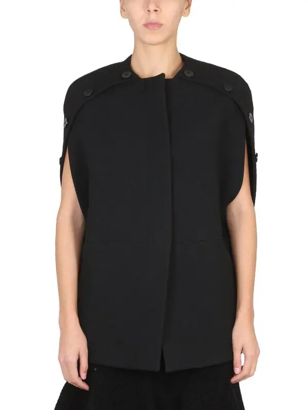 JIL SANDER Virgin Wool Cape