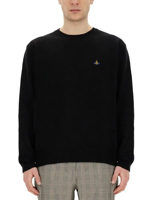 VIVIENNE WESTWOOD Jersey With Orb Logo - Black