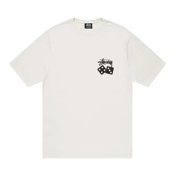 StÜssy Dice Pigment Dyed Tee 'natural - White