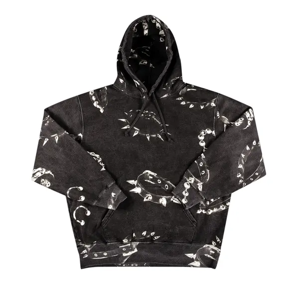 Supreme Studded Collars Hooded Sweatshirt - Black