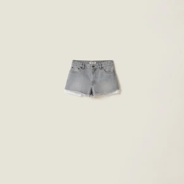 Miu Miu Denim Shorts - Grey