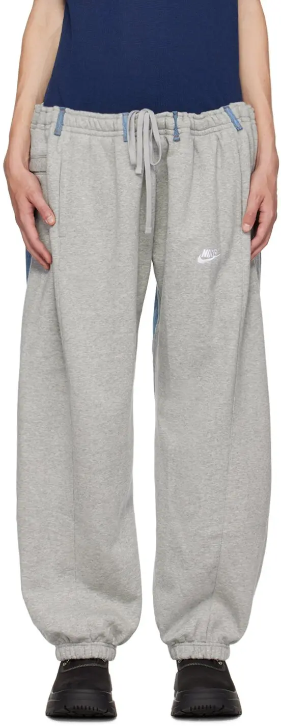 Bless Gray & Blue Overjoggingjeans Sweatpants In Blue / Lightgrey 