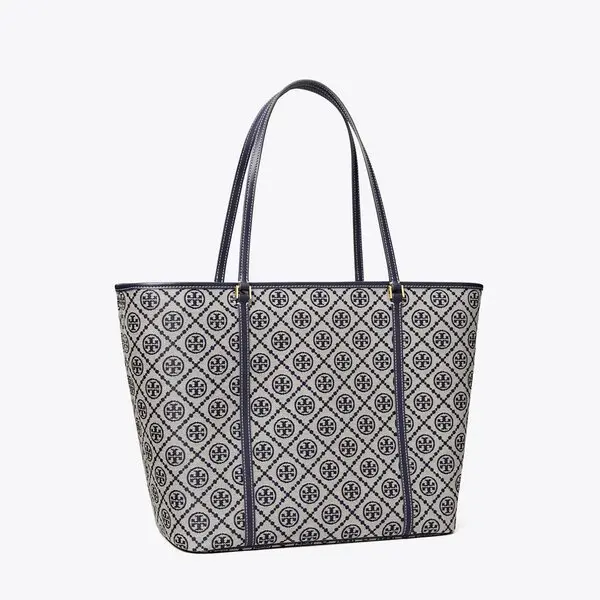 Tory Burch T Monogram Zip Tote - Tory Navy