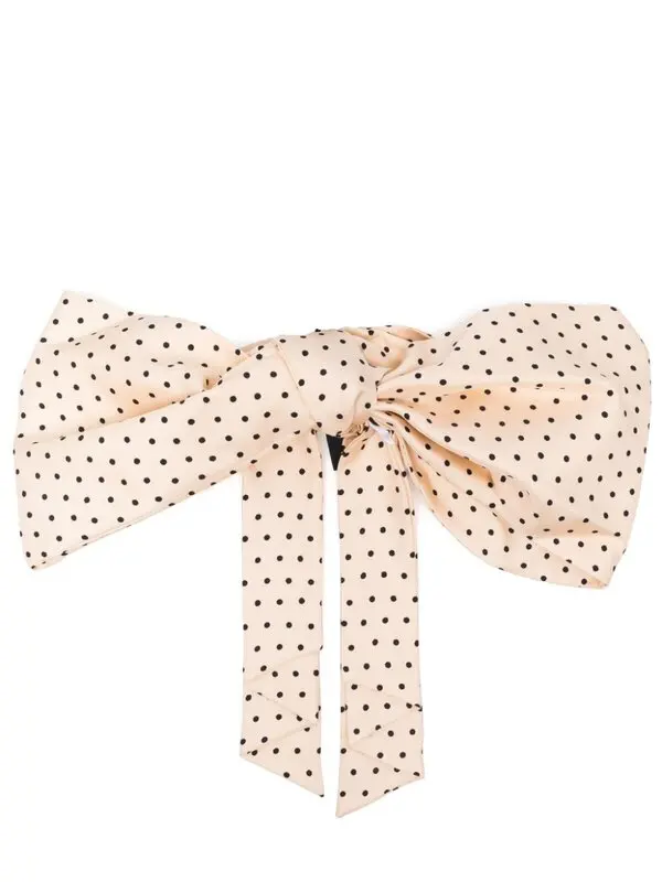 Etro Polka Dot-print Silk Bow Tie - Neutrals