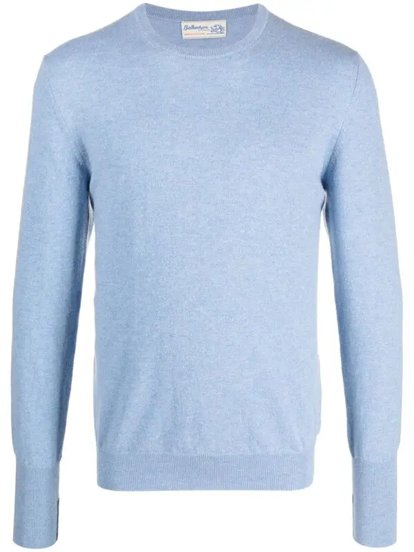 BALLANTYNE Long-sleeved Cashmere Jumper - Blue