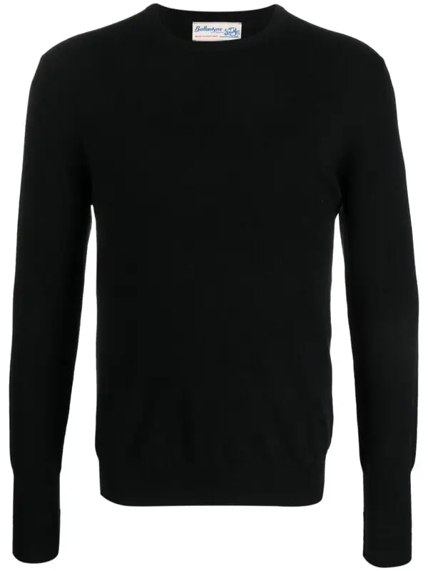 BALLANTYNE Long-sleeved Cashmere Jumper - Black