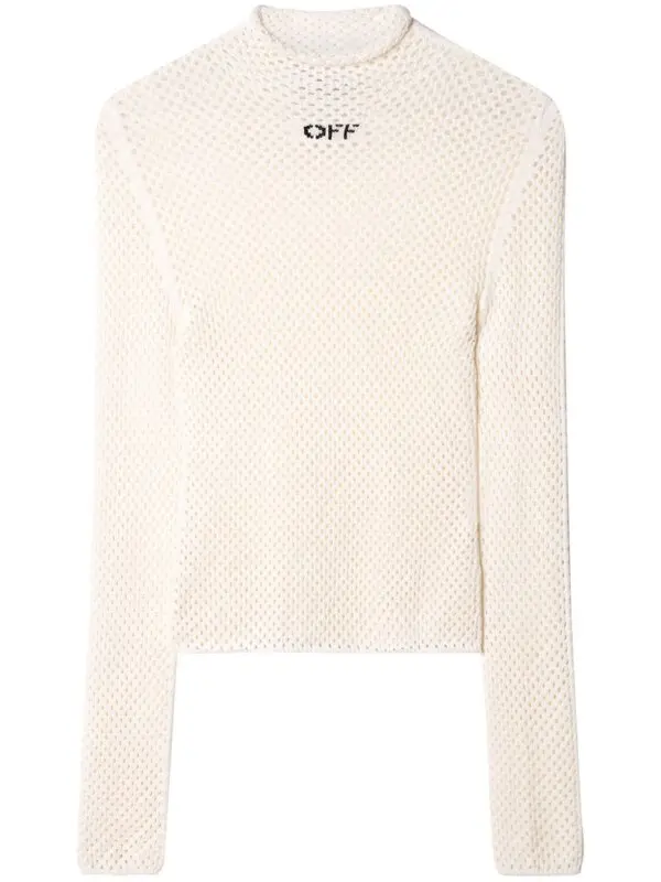 Off-White Off-logo Open-knit Top