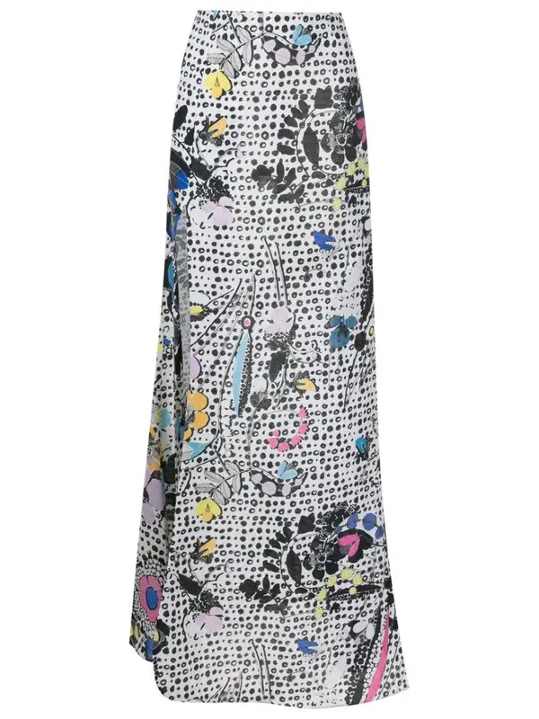 AMIR SLAMA Floral-print Maxi Skirt