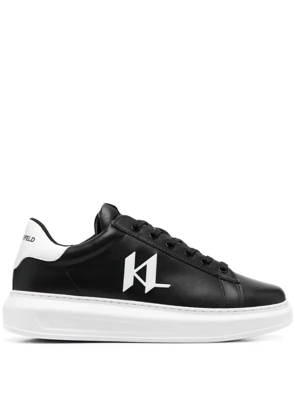 Karl Lagerfeld Logo-appliqué Leather Sneakers
