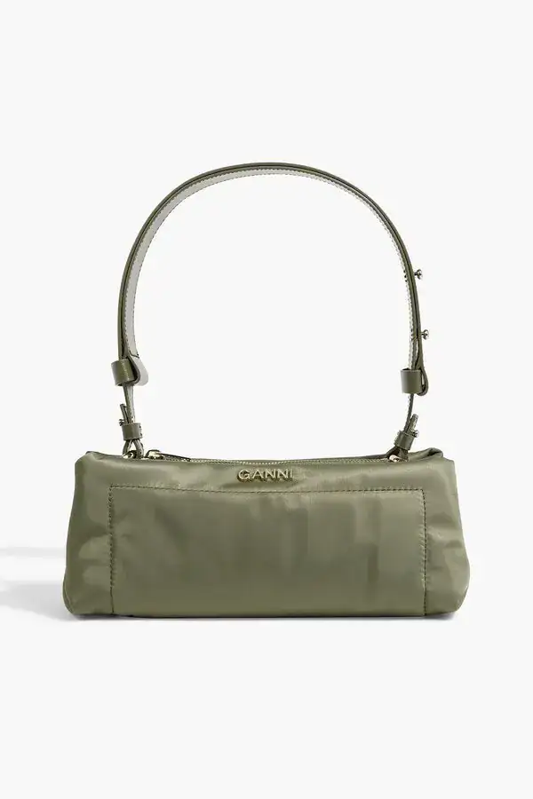 Ganni Shell Shoulder Bag In Green - 45% Off | Editorialist