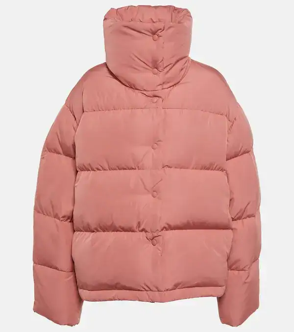 Acne Studios Matt Technical Down Jacket In Pink - 40% Off
