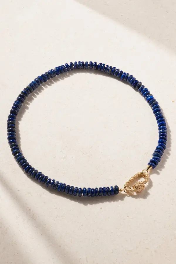 MARLA AARON 14-karat And Lapis Lazuli Necklace