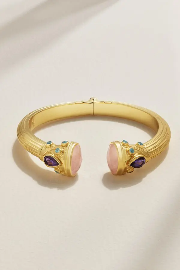 AMRAPALI LONDON Plated Sterling Silver Multi-stone Bangle