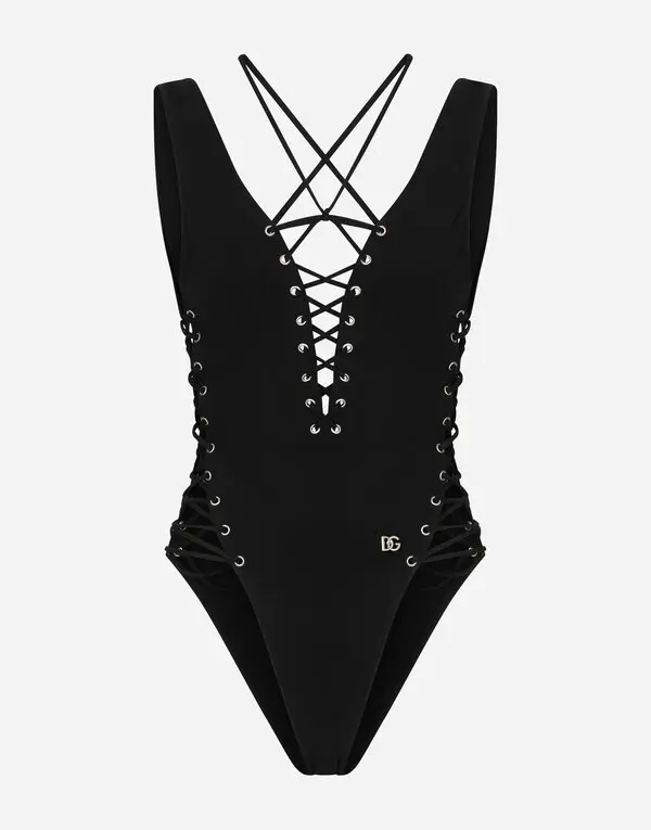 Dolce & Gabbana One-piece Swimsuit With Lacing