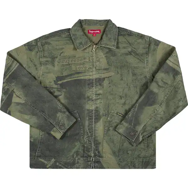 Supreme Is Love Denim Work Jacket - Green | Editorialist 