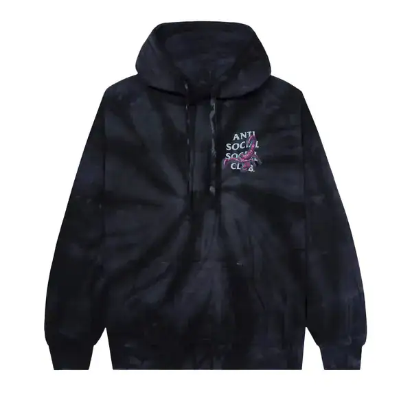 Anti Social Social Club Moodsting Tie Dye Hoodie Black