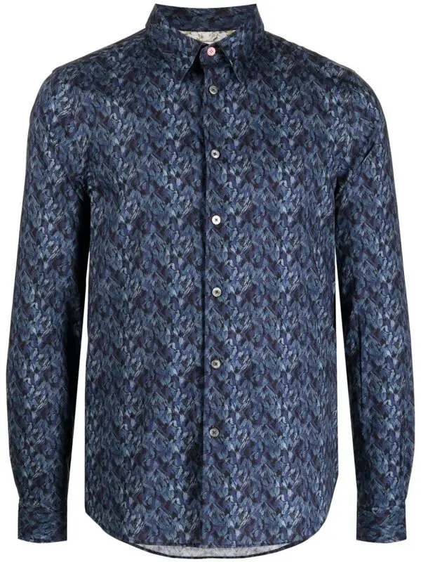 Paul Smith Abstract-print Long-sleeved Shirt