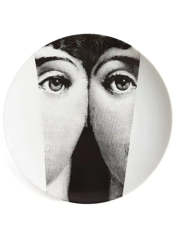 FORNASETTI Tema E Variazioni Porcelain Plate - White