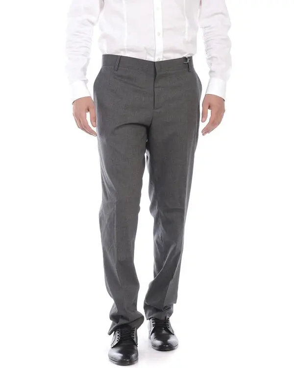 DANIELE ALESSANDRINI Slim Fit Trousers - Grey