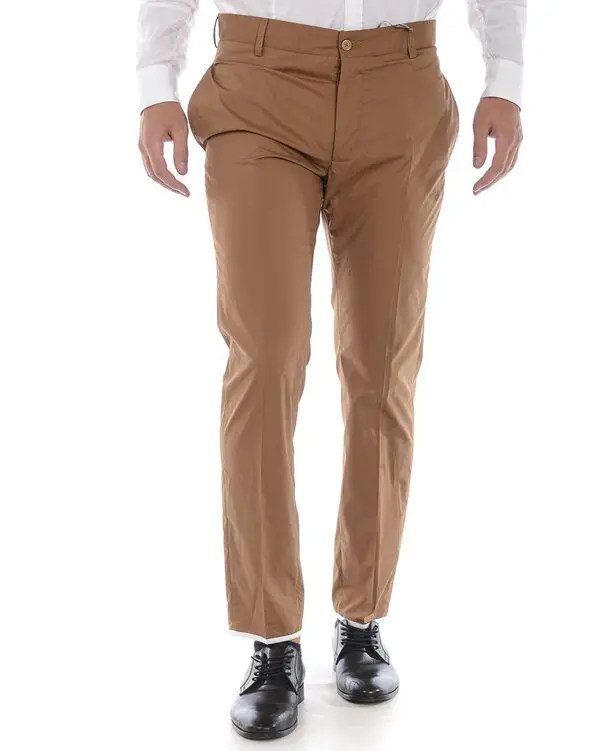 DANIELE ALESSANDRINI Bias Bottle Pants - Brown