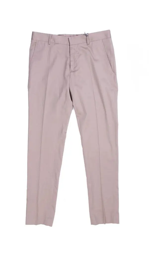 DANIELE ALESSANDRINI Flat Front Trousers - Beige