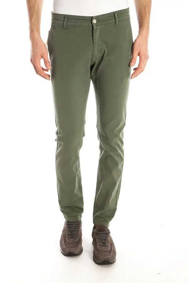 DANIELE ALESSANDRINI Straight Leg Trouser - Green
