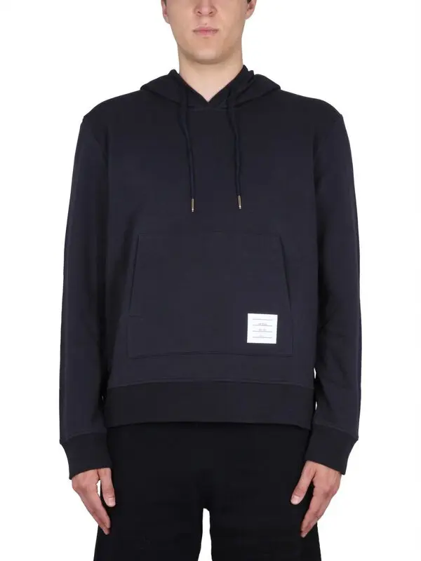 Thom Browne Hooded Sweatshirt With Embroidery