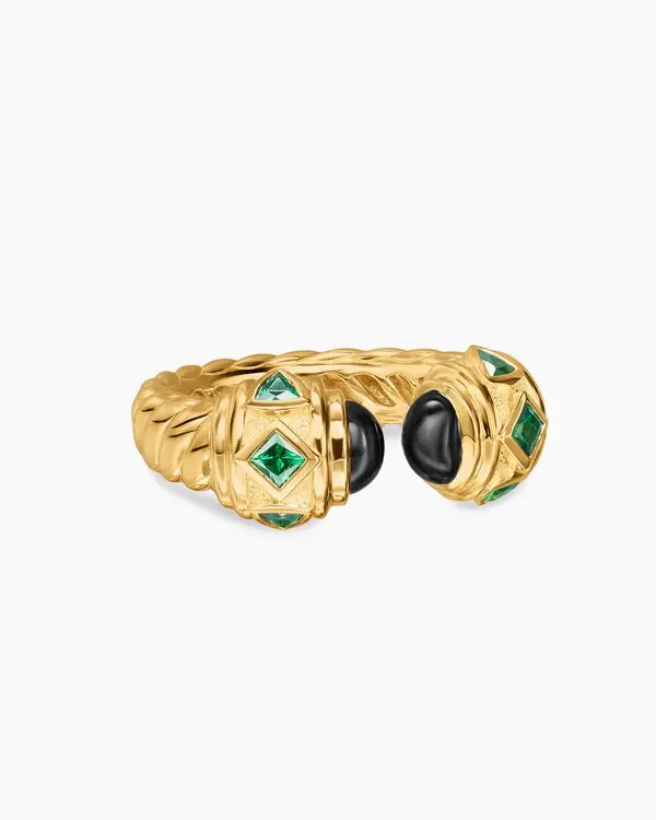 David Yurman Renaissance Color Ring - Black Onyx/tsavorite
